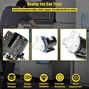 DearChan APTA92P10WD1 Water Pump Motor Assembly For Hoshizaki APTA92P10WD1 Ice Machine Equivalent, 120V 53.4W 0.4 Amp, Replace for KM500MAH, KM630MAH, KM900MAH