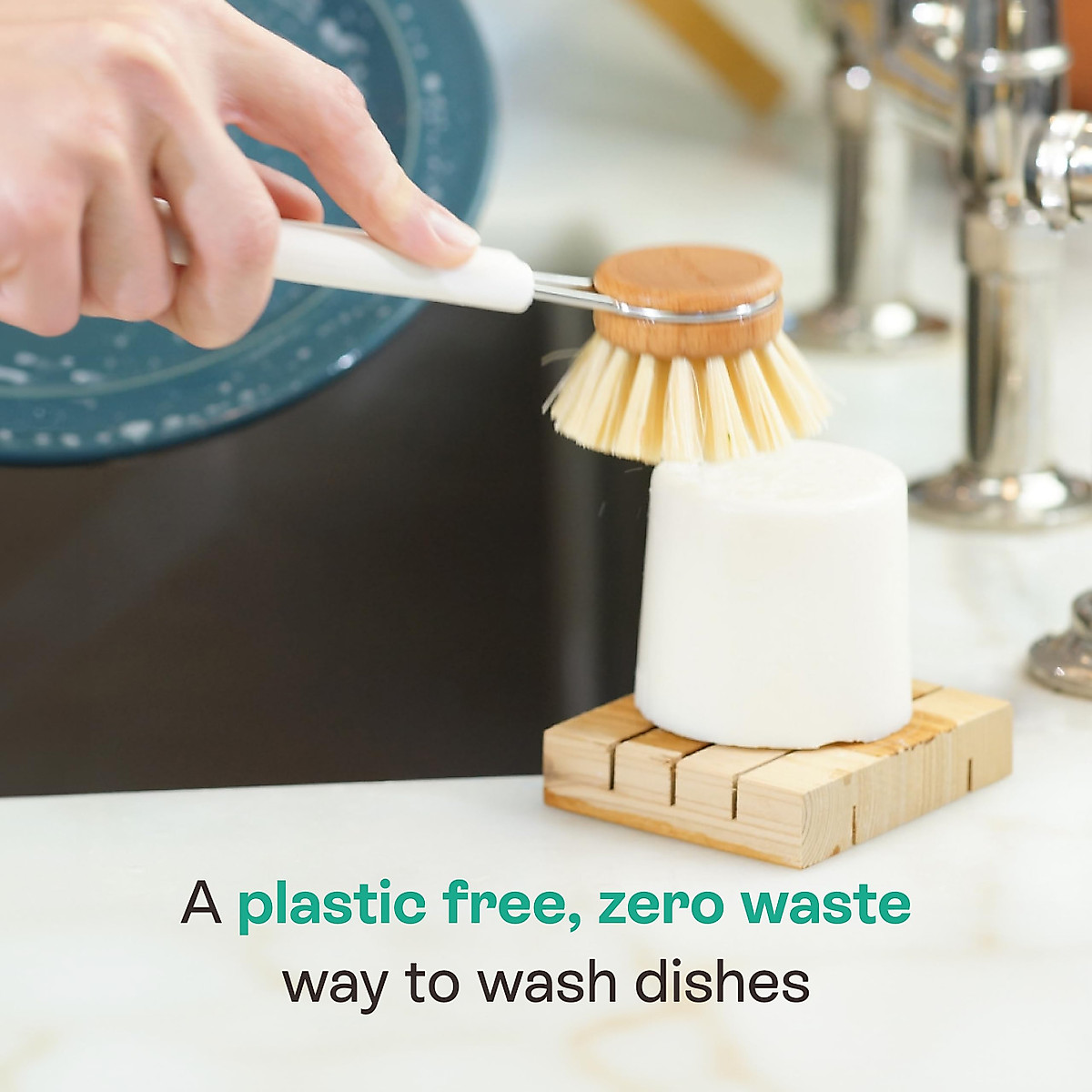 MightyNest Lemon Scented Dish Washing Bar Soap | Dish Soap Bar for the Kitchen | 100% Plastic-Free | Concentrated and Eco-Friendly | One Lemon Bar