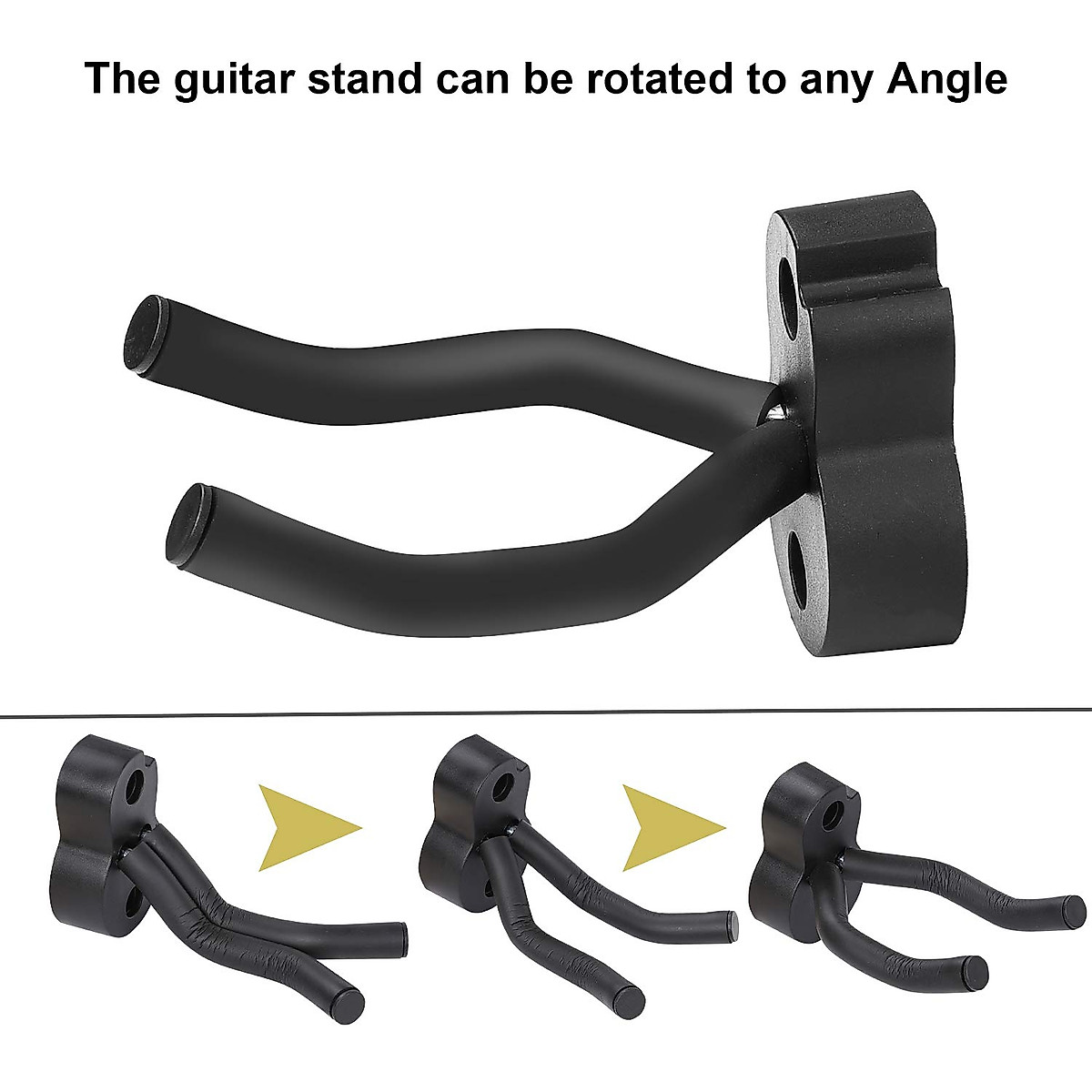 5pcs Guitar Hangers, Stands, Hooks, Holders, Wall Mount Display, For All Size of Guitar, Bass?Ukulele, Mandolin and Banjo (5-Brackets/pack)