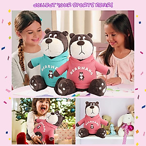 Wpond Super Soft Cuddly Plush Animal Bear Toys with Cute Costum,10.6" Plush Toy,Birthday Christmas Valentine New Year's Gifts for Boys Girls Ladies Pink