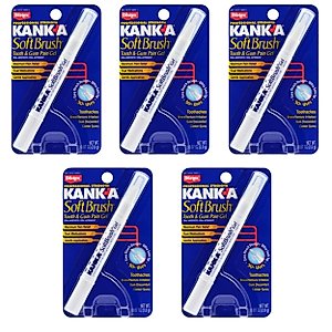 Kank-A Soft Brush Tooth & Gum Pain Gel - 0.07 oz, Pack of 5