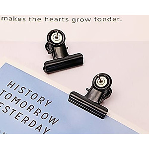Tupalizy 15PCS Push Pins Clips Bulldog Thumbtack Clips for Bulletin Cock Board Wall Office School Home Cubicle Pictures Documents Notes Papers Calendars Photos Files Artworks Craft Projects (Black)
