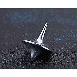 Rienar Accurate Spinning Top, Vintage Totem Zinc Alloy Silver Toy Gift