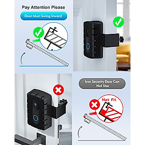 COOLWUFAN Anti-Theft Video Doorbell Mount, Doorbell Mount for Most Model (Easy Installation) (Black)