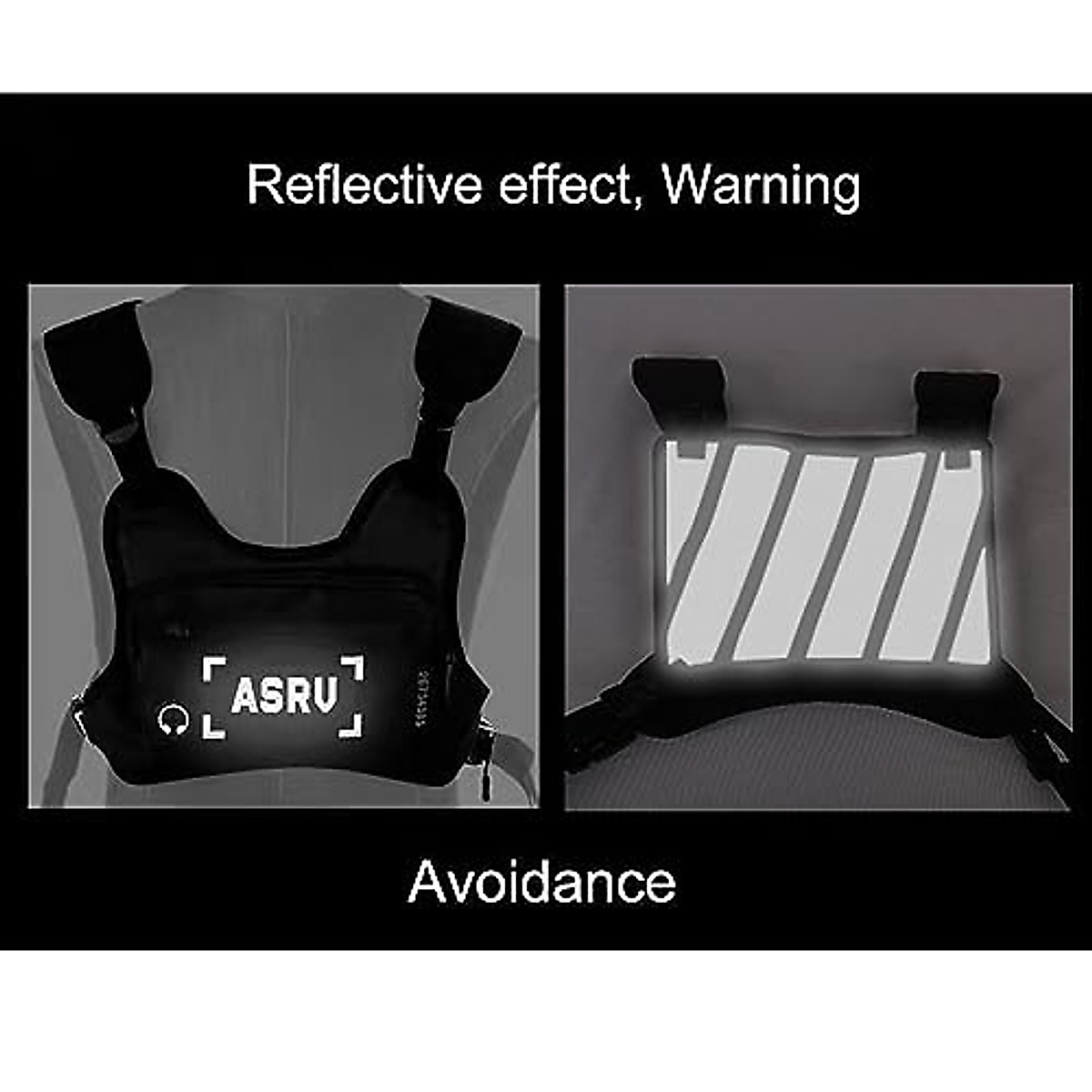 Ekfacmia Chest Bag, Harness Reflective Mens Chest Bag, Water Resistant Chest Pack, Chest Bag for Men