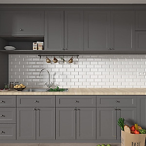 Decotalk Grey Peel and Stick Wallpaper Grey Wallpaper 17.7x120 Matte Grey Contact Paper for Cabinets Decorative Solid Grey Wallpaper for Walls Removable Vinyl Self Adhesive Grey Wallpaper for Bedroom