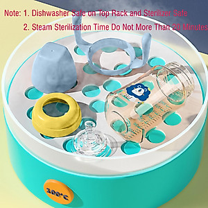 Sippy Cup for Baby Months 6+, Non Spill Cup for Toddlers, Baby Straw Cup with Handles, Spill-Proof, Leak-Proof Soft Spout Cup 240ml/8oz, with 3 Types Silicone Spouts, BPA Free (Blue)