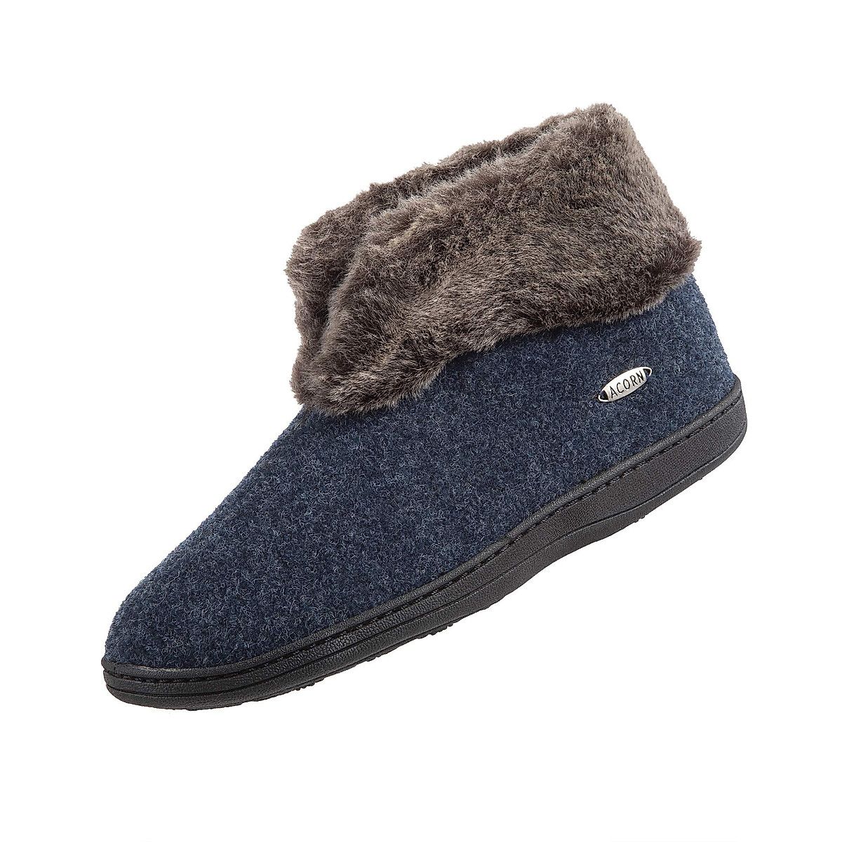 Acorn womens Chinchilla Bootie Ii Slipper, Navy Blue, X-Large US