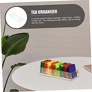RORPOIR Tea Bag Organizer for Tea Bags Multi-grid Storage Box View Sturdy Plastic Tea Accessory for Household Coffee Organizer