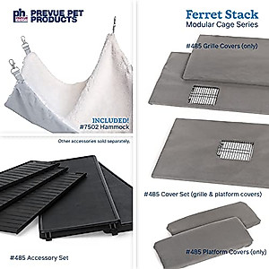 Prevue Pet Products Ferret Stack Two Story Ferret Home with Portable Stand, Escape Proof Lock, Hammock, Ramps, Expandable Add-On Cage Stacking System