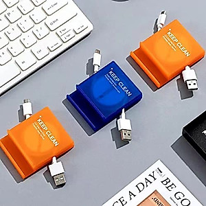 Headphone, Earbud and Charging Cable Winder and Organizer Perfect for Wrapping Earbuds and Cords for Travel and Organization,It's Also a Versatile Phone Holder,2-Pack (2-Pack Blue)