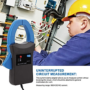 BTMETER BT-605A AC/DC 600A Clamp-on Current Probe Amp Adapter for Work with Digital Multimeters