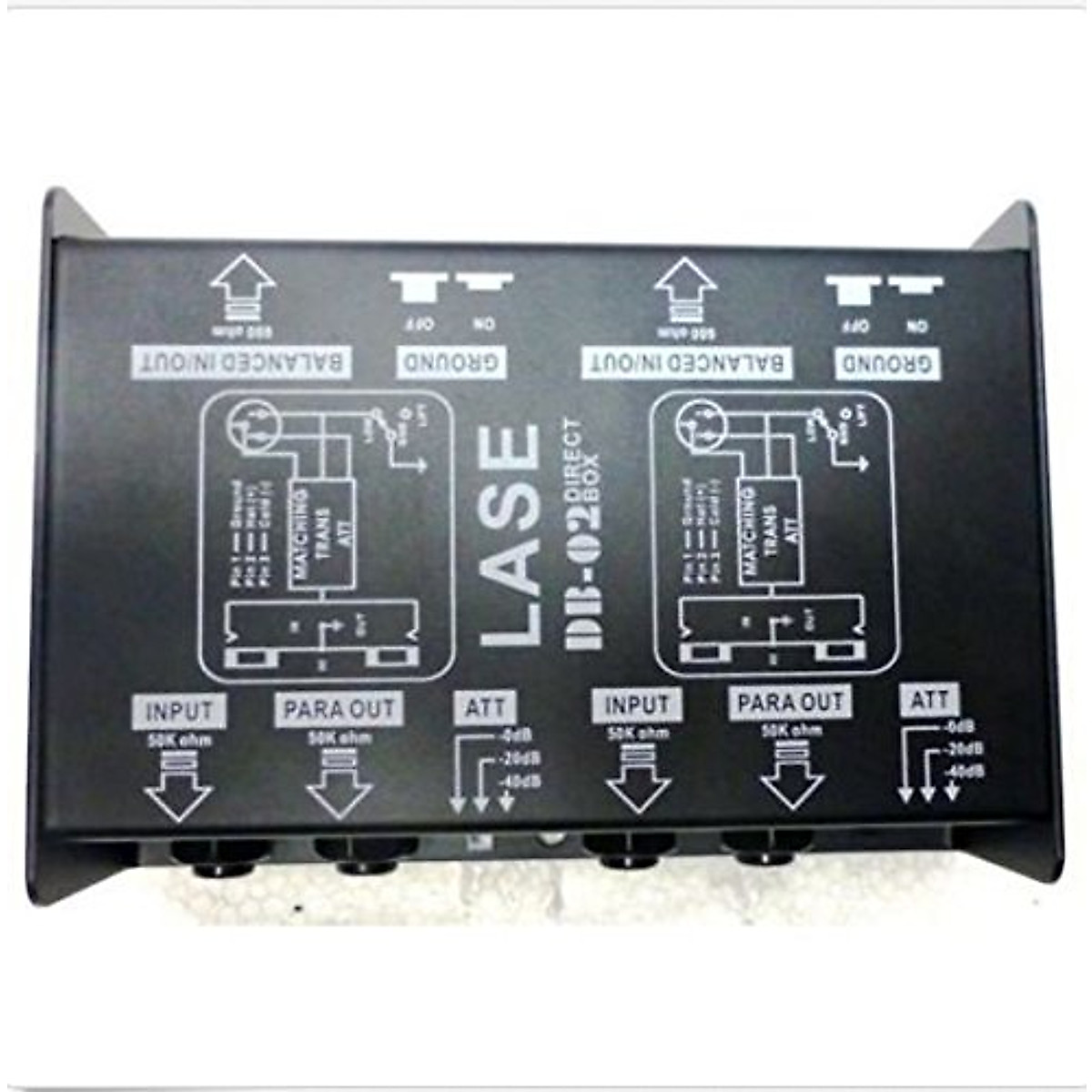 LASE DB-02 - Professional Dual Channel Passive Direct Box.
