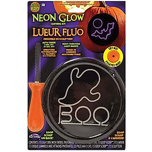Fun World Ghost Neon Light Pumpkin Carving Kit Standard
