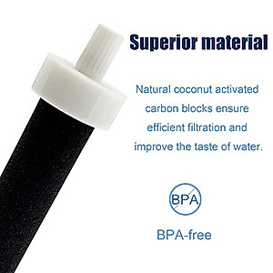 Xcivi Replacement Activated Carbon Water Bottle Filter for Brita BB06, Brita Hard Sided, Sport and Stainless Steel Bottle Filter, 10 Count