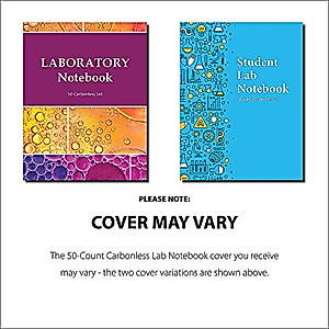 Student Lab Notebook (50 duplicate page sets): perforated carbonless sheets with smooth coil spiral binding