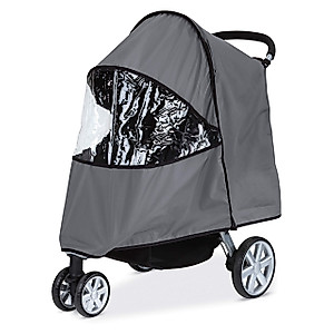 Britax Single B-Agile, B-Free, Pathway Strollers Wind and Rain Cover | Easy Install + Air Ventilation + Storage Pouch Included