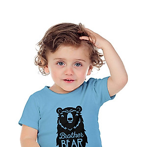 Big Brother Bear Shirt Baby Boy Girl Infant Bodysuit Siblings Matching Outfits Toddler California Blue 2T / Baby Aqua 6M (3-6M)