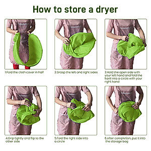 Portable Clothes Dryer, Electric Air Clothing Drying Machine, Folding Fast Drying Machine with Heater for Home Dormitory Travelling Apartments