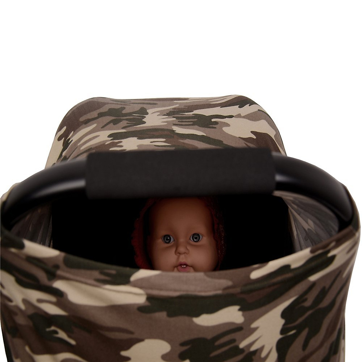 HONEY$HOMEY Camouflage Baby Car Seat Cover, Multi-Use Nursing Breastfeeding Scarf, High Chair Stroller Head Cover