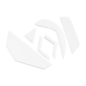 PATIKIL Rounded Curved Edges Mouse Feet Skates Pads 0.6mm w Cleaning Paper for G502 Wired Gaming Mouse Feet Replacement White 6Pcs/1 Set