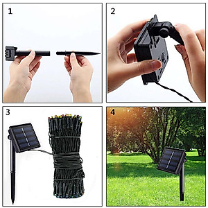 MAYSAK Solar String Lights Outdoor Waterproof 100LED 39.4ft Christmas Fairy Lights with 8 Modes Decoration Starry Light for Patio, Lawn, Landscape, Garden, Home, Wedding, Party, Xmas Tree