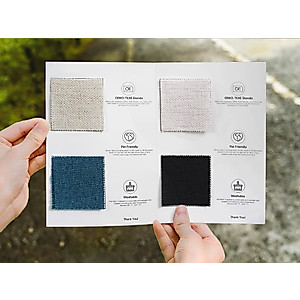 EASE MOOSE Linen Fabric Swatch Kit Modular Sofa Sectional Couch with Storage, Beige, Off-White, Grey, Blue, 4 Colors Linen Fabric Swatch