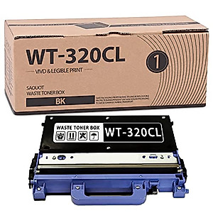 SAOUOT WT320CL Black Waste Toner Box Compatible 1 Pack WT-320CL WT 320CL High Yield Waste Toner Box Replacement for Brother WT-320CL WT 320CL HL-L8250CDN HL-L9200CDWT MFC-L8600CDW Printer