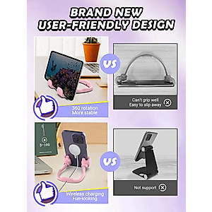 Stocking Stuffers for Teens Boys Girls Teenage Men Women Kids Gifts for Men Christmas: Thumbs Up Lazy Phone Stand Holder Gadgets Dad Father Mother Mom Husband Wife Adults Who Have Everything (1, Pink)