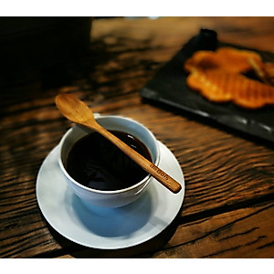 de Bois Dessert Spoon & Fork l Organic Teak l Spoon & Fork Dessert l Non Toxic Wooden Kitchen Utensils l Gift For Who Loved Healthy & Clean