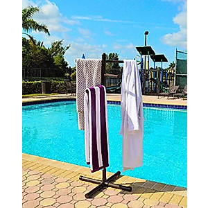 Pool & Spa Towel Rack Bronze Premium Extra Tall Towel Tree Outdoor PVC