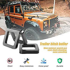3PCS 2 Inch Hitch Receiver Silencer Pad, Fit for Adjustable Ball Mounts, Eliminate Noise and Provide Cushion Between Receivers and Tow Hitches, Reduce Rattle Pad Fits Trailer Hitch Receiver