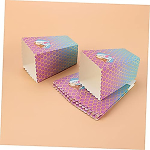 Popcorn Carton 24 Pcs Popcorn Boxes Party Candy Cartons Mermaid Popcorn Boxes Snack Box Mermaid Popcorn Box Scalloped Favor Box