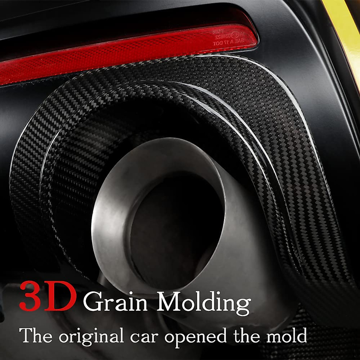 JSWAN Real Carbon Fiber Tail Throat Upper Trim Cover Fit for Toyota Supra GR A90 A91 MK5 Exhaust Muffler Tail Pipe Upper Trim Cover Accessories