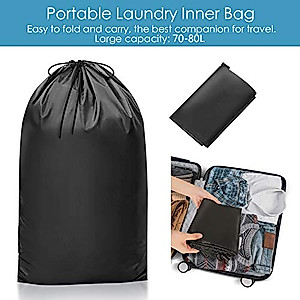 SNIGJAT 70L Clothes Laundry Hamper for Bedroom with Removable Liner, Lightweight Dirty Clothes College Hamper Collapsible for Small Space, Sturdy Laundry Basket with Handles for Bathroom Closet