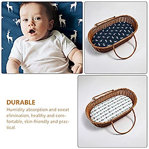 Toddmomy Toddler Bedding Set 3pcs Stretchy Changing Pad Cover Bassinet Sheet Diaper Changing Pad Table Sheets Cotton Diaper Crib Sheets for Baby Boy Girl Toddler Bed Mattress