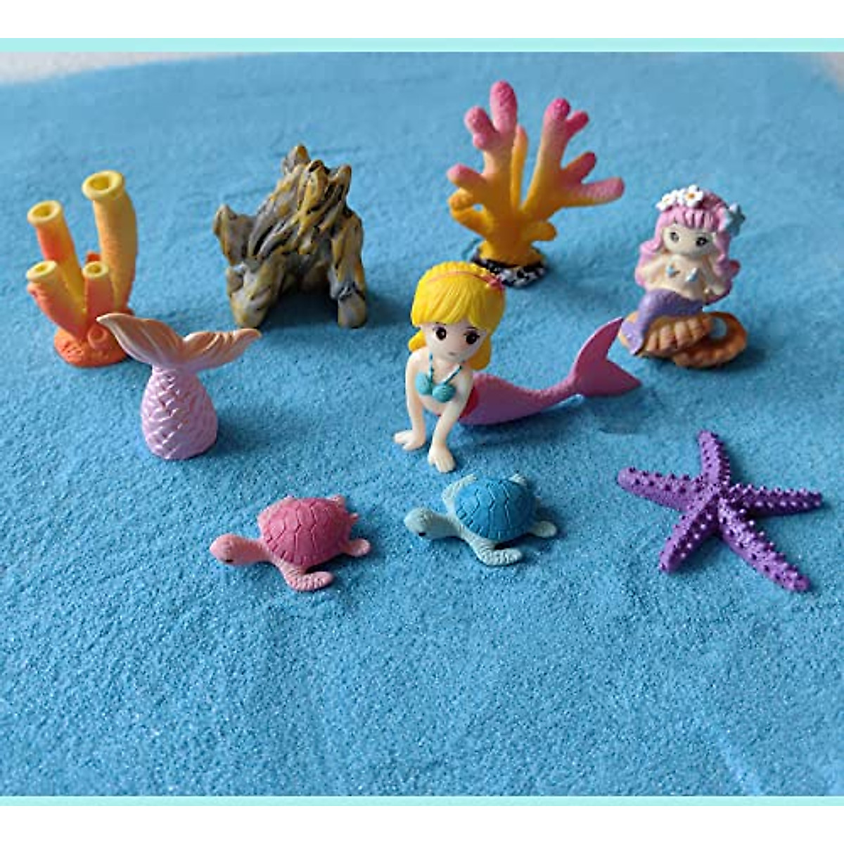 HYG Fairy Garden Accessories, Miniature Kit, Undersea Paradise, Mini Ocean Assesseries, Seabed Scenery Accessories Outdoor Figurines Set (a) a 8*8*9 2110111905