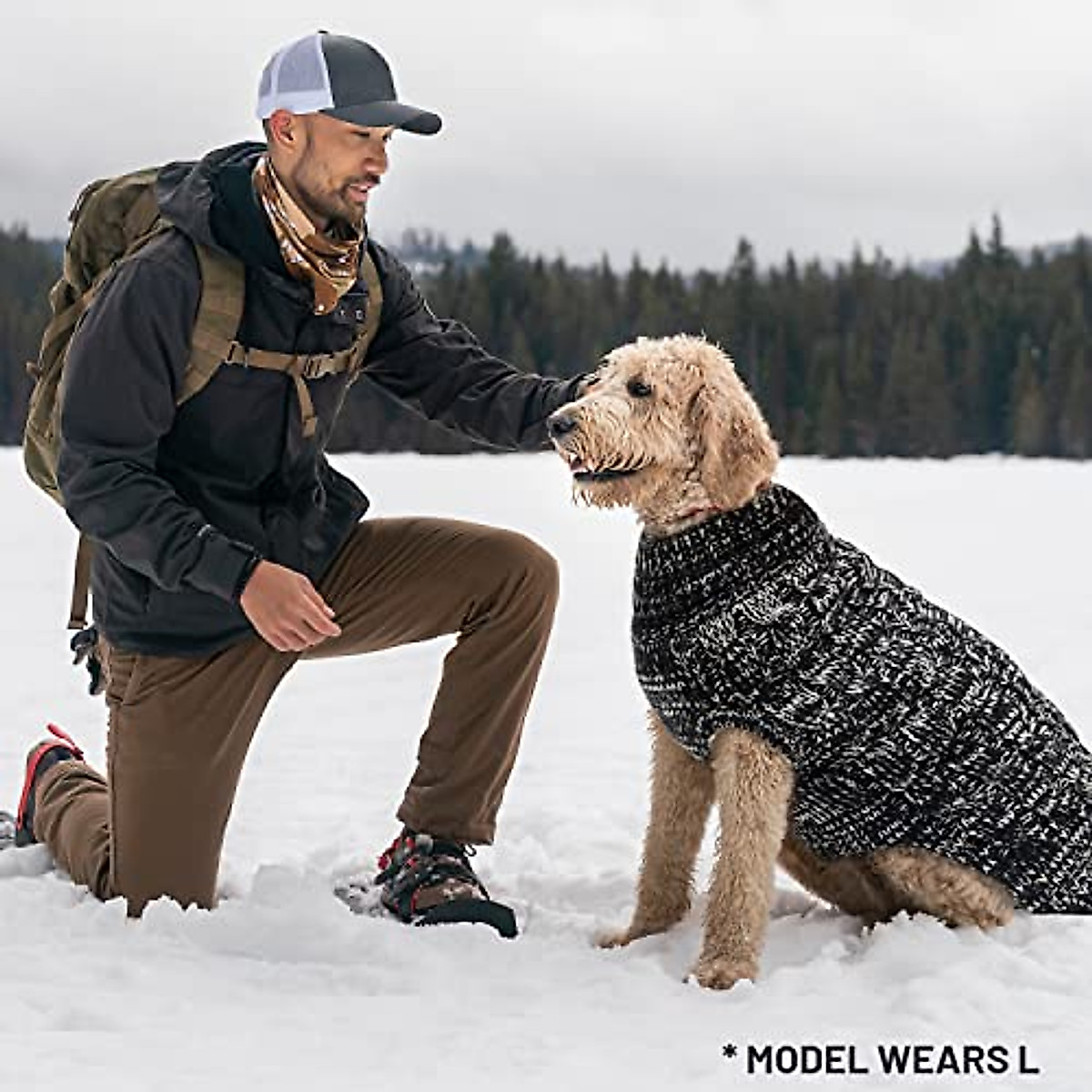 IPRAVOCI Dog Sweater for Small Medium Large Dog - Reflective Warm Fleece Knitwear Pullover Dog Clothes for Winter Fall