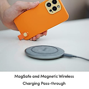 Moshi Altra Crossbody Case with Detachable Quick-Buckle (for iPhone 14 Plus 6.7 Inch), MagSafe Compatible, Aluminum Lens and Buttons [Crossbody and Wristlet Strap Sold Separately], Electric Orange