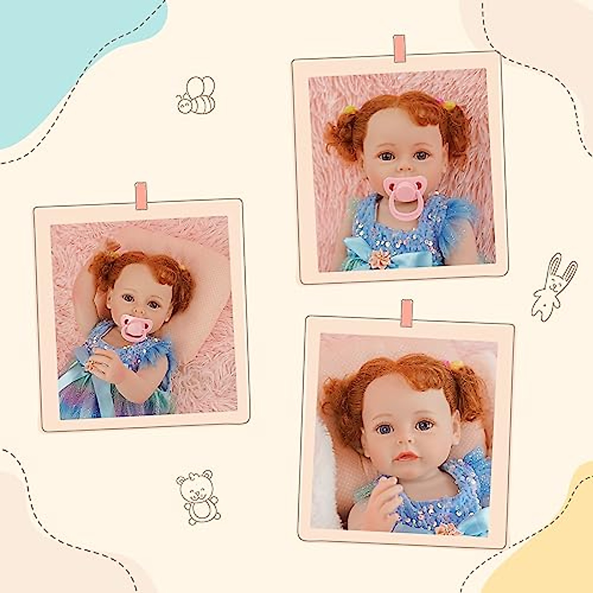CUAIBB Lifelike Reborn Baby Dolls, 18 inch Reborn Doll Realistic Newborn Baby Doll Silicone Body, Real Life Baby Doll for Kids Gift Set Age 3+