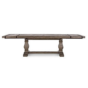 Kosas Home Quincy Reclaimed Pine Extension Dining Table in Weathered Brown