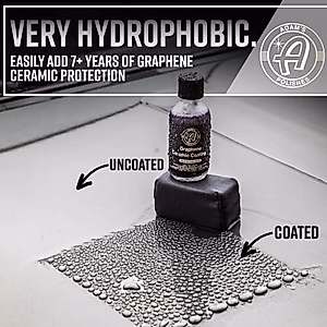 Adam's UV Graphene Ceramic Coating Kit - Verified 10H Ceramic Coating for Cars W/ 7+ Years of Protection & UV Glow Technology | Apply After Car Wash Clay Bar Car Buffer Polisher | Boat RV Motorcycle