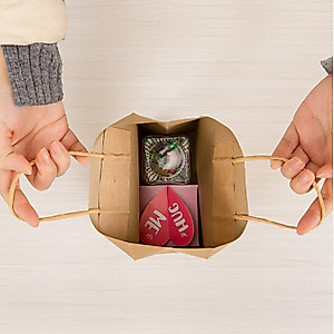 Whaline 16Pcs Thank You Party Bags Gold Foil Kraft Paper Gift Bags Brown Paper Bags with Handle Party Favor Bags for Wedding Birthday Baby Shower Party Favors 6.3 x 8.7 x 3.1inch, 4 Styles