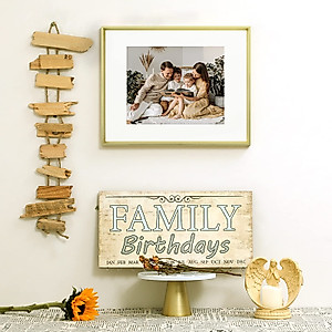 FOLKOR 11x14 Gold Picture Frame with Mat for 8x10, 11 by 14 Metal Frame with Stand, Tabletop or Wall Mounting, 11x14 Photo Frame for Posters/Prints/Landscape/Portrait/Gallery Wall Art (Gold, 1 Pack)