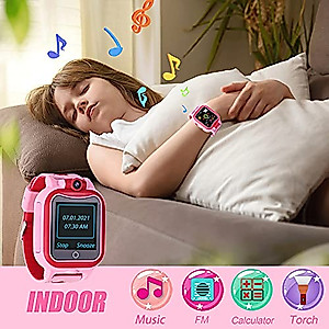 Rindol Toys for 3-8 Year Old Girls Kids Watch with Camera Smart Watches for Kids Birthday Gifts for 4 5 6 7 8 9 Girl