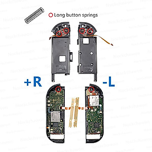Full Screw Set with Spring Replacement for Nintendo Switch Left & Right Joy-Con Controller Screws Springs