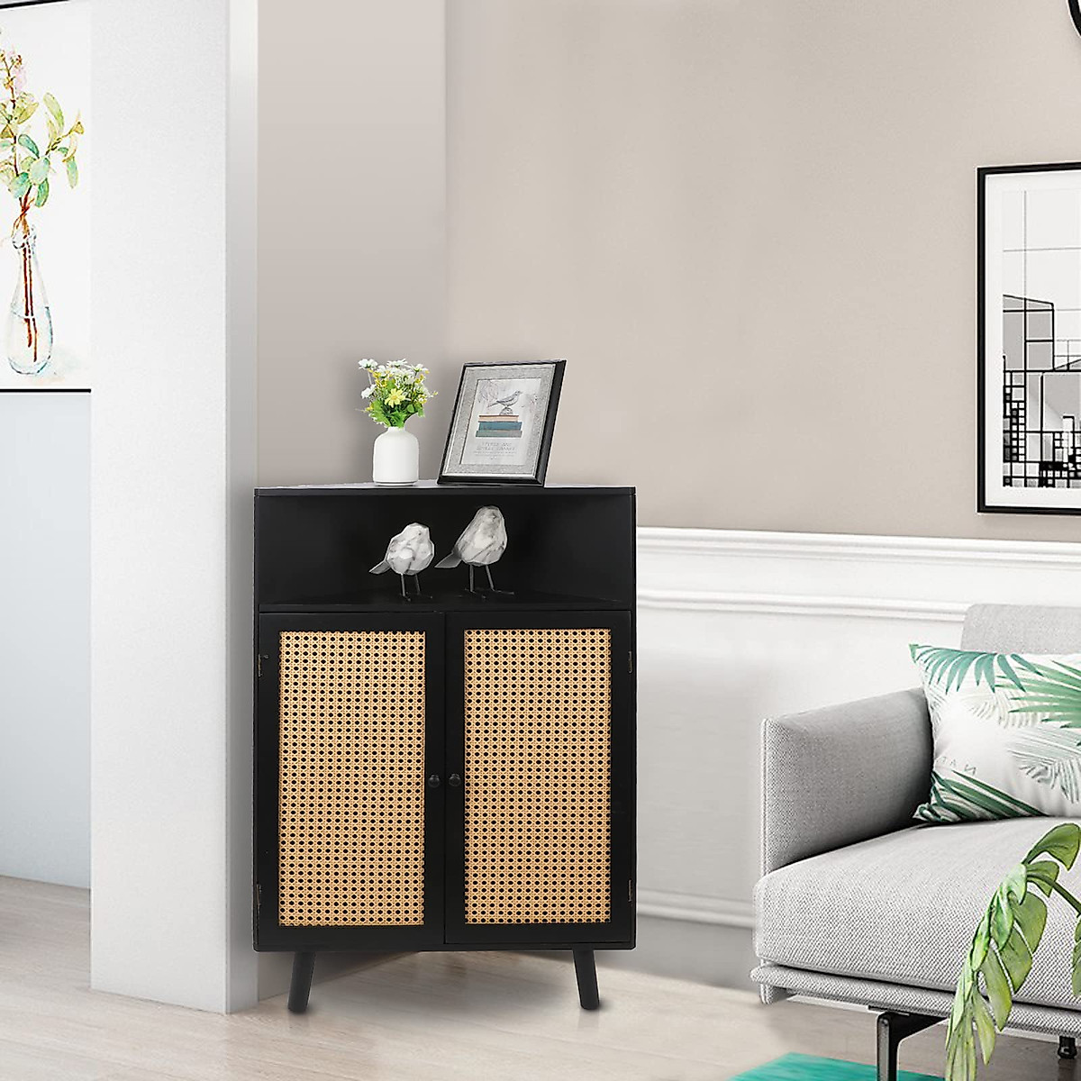 ZYBT Corner Cabinet Organizer with Doors