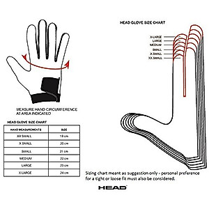 HEAD Leather Racquetball Glove - Renegade Extra Grip Breathable Mesh Glove - Large, Right Hand, Black