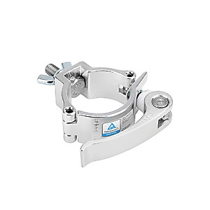 5 Pack 2 Inch Quick Lock and Release Heavy Duty 220 Lbs Aluminum Alloy Stage Lighting Clamp for Moving Head Light Par Light Spotlight Fit 50 mm OD Pipe -TUV Certificated