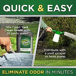 Urine Off Yard Clean Green Yard and Kennel Odor Eliminator | Cat & Dog Urine Off Odor Eliminator | Earth Friendly | Concentrate 20:1 | 32 oz.